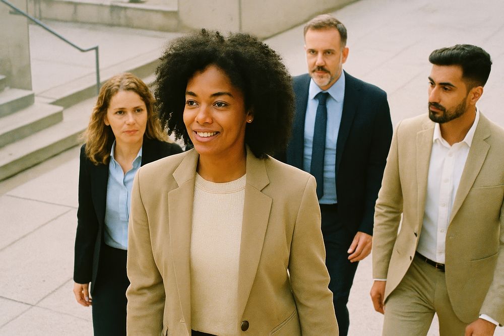 Diverse professional team ascending | Free Photo - rawpixel