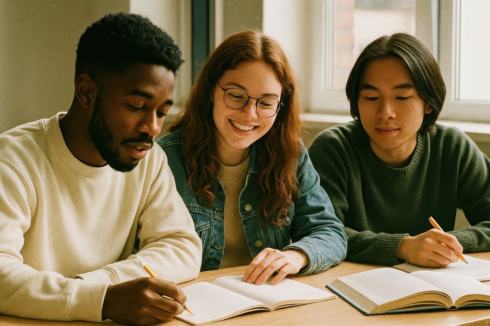 Diverse students studying together. | Free Photo - rawpixel