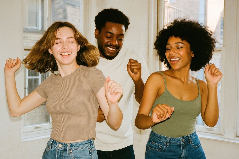 Joyful friends dancing together. | Free Photo - rawpixel