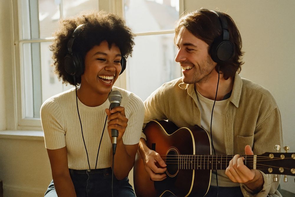 Joyful musical duet performance | Free Photo - rawpixel