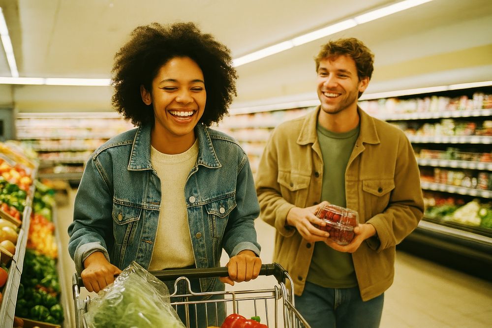 Happy grocery shopping experience. | Free Photo - rawpixel