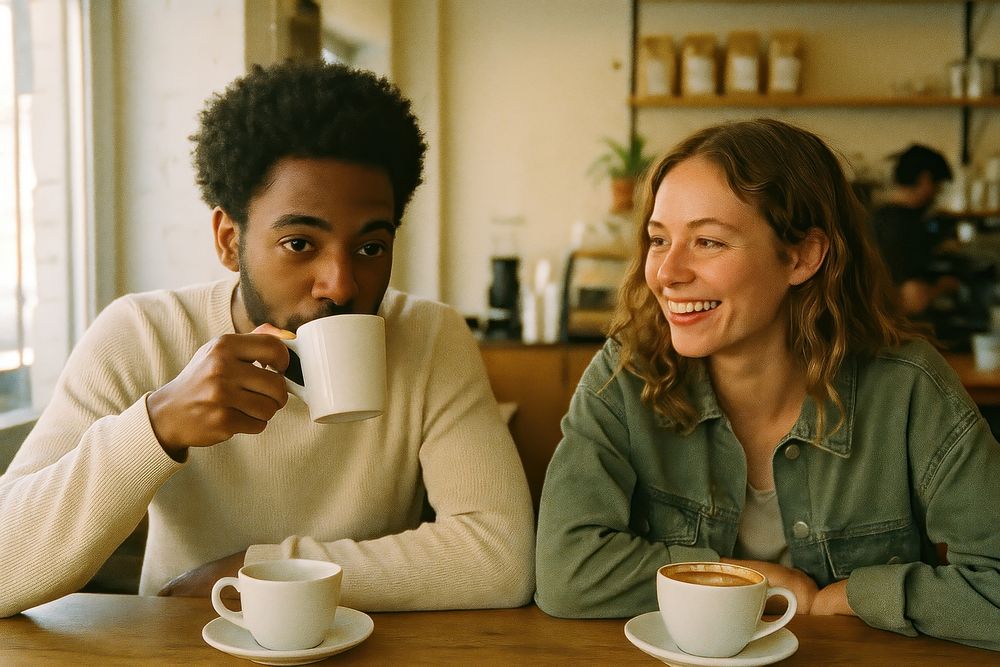 Friendly coffee shop conversation | Free Photo - rawpixel