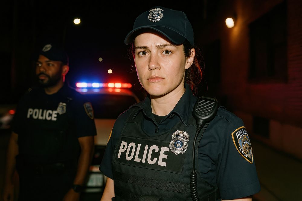 Night patrol police officers serious | Free Photo - rawpixel