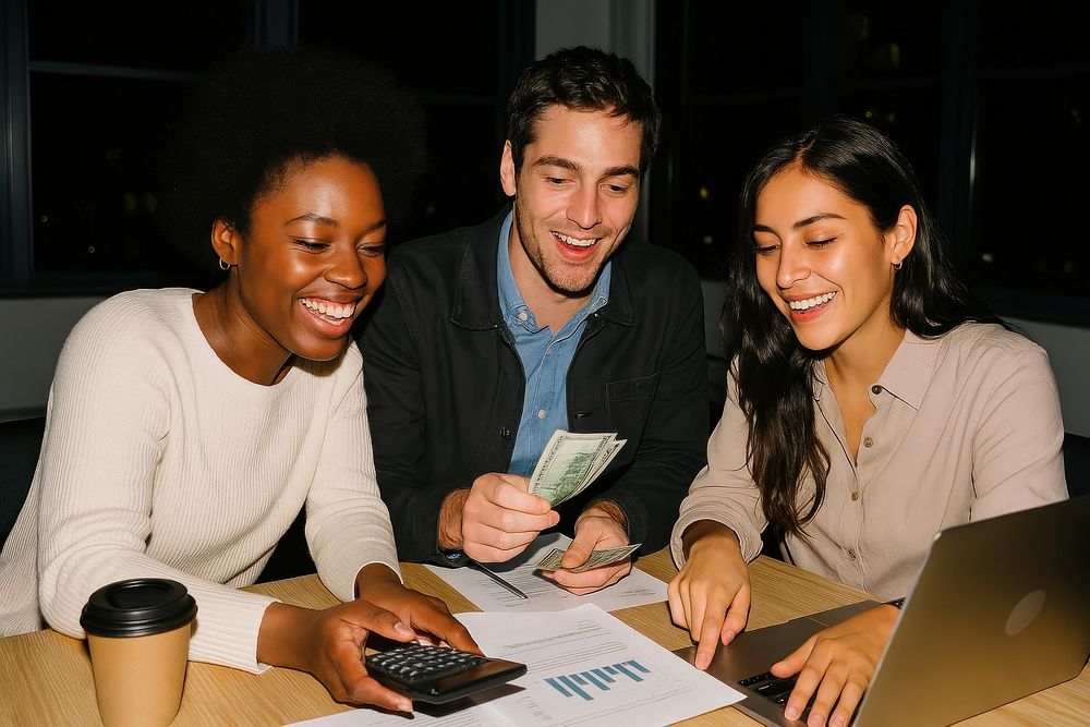 Teamwork financial planning success. | Free Photo - rawpixel