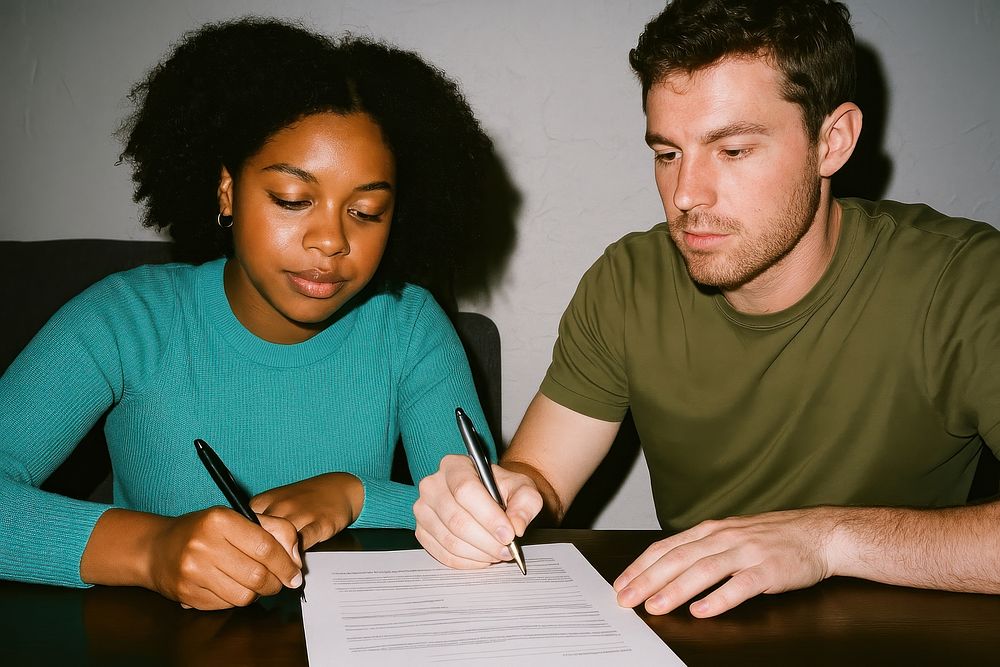 Focused collaboration signing document | Free Photo - rawpixel