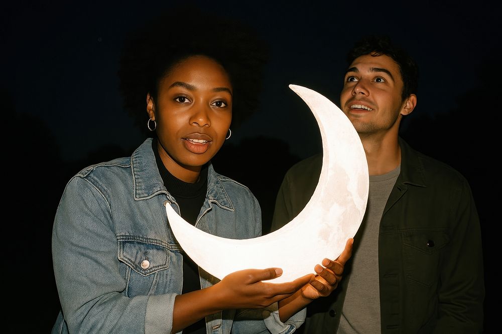 Night sky wonder and friendship | Free Photo - rawpixel