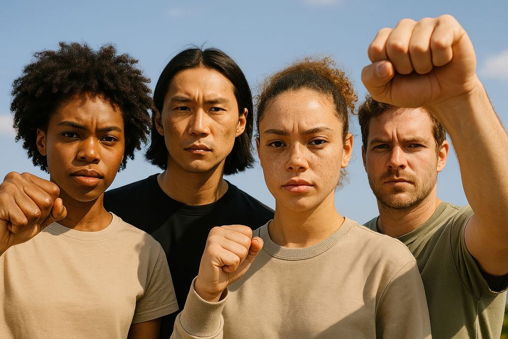 Diverse group showing solidarity. | Free Photo - rawpixel