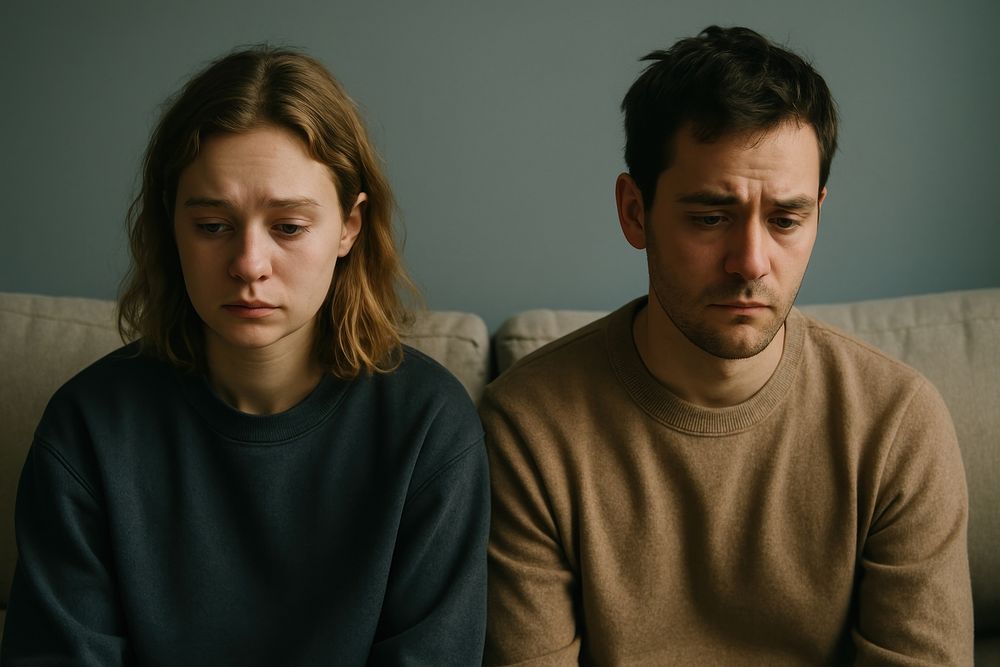 Couple feeling sad together indoors. | Free Photo - rawpixel