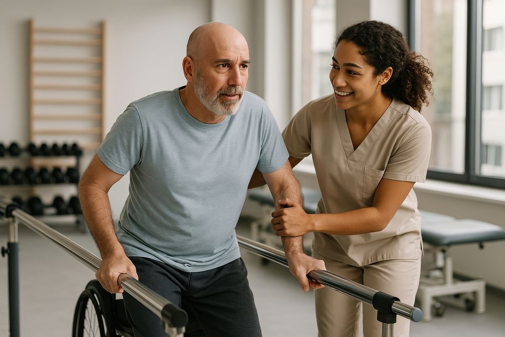 Rehabilitation support for patient. | Free Photo - rawpixel