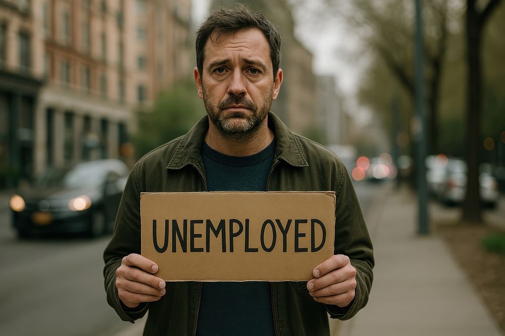 Man holding unemployment sign | Free Photo - rawpixel