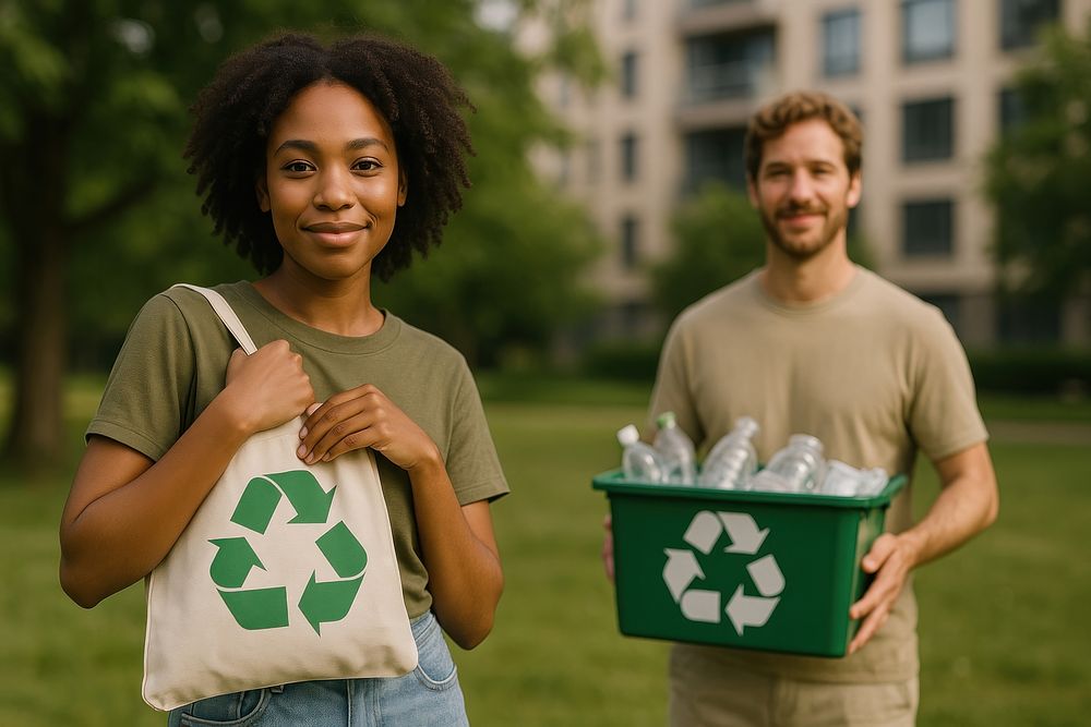 Eco-friendly recycling awareness promotion. | Free Photo - rawpixel