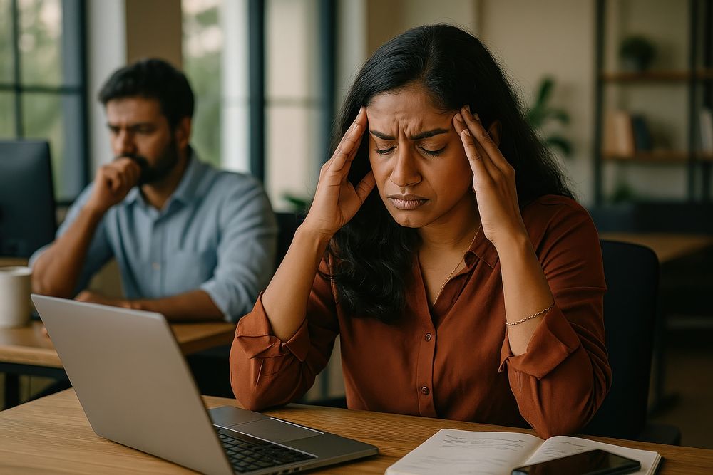Stressed office workers problem-solving. | Free Photo - rawpixel