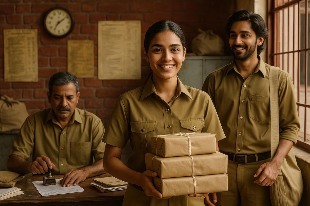 Postal workers handling packages efficiently. | Free Photo - rawpixel