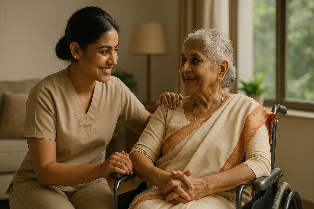 Caregiver supporting elderly woman | Free Photo - rawpixel