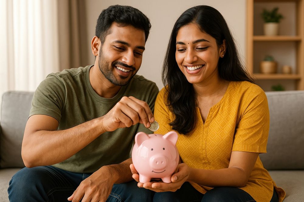 Couple saving money happily together. | Free Photo - rawpixel