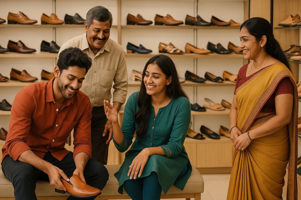 Happy family shopping shoes together | Free Photo - rawpixel