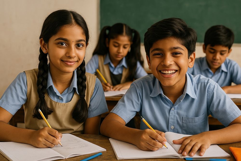 Happy students learning together classroom | Free Photo - rawpixel