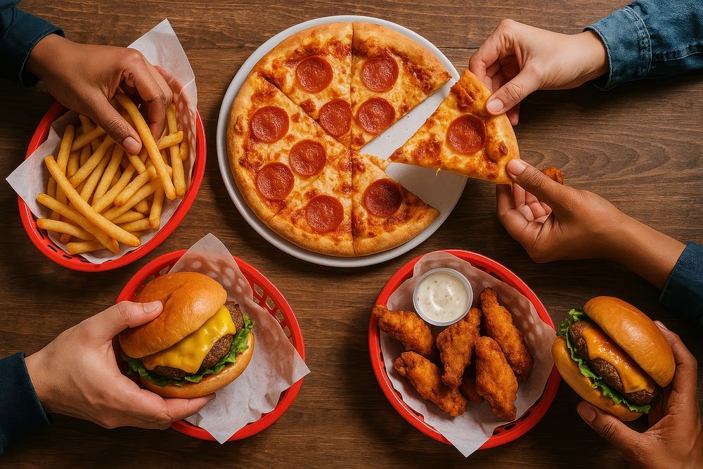 Delicious fast food feast | Free Photo - rawpixel