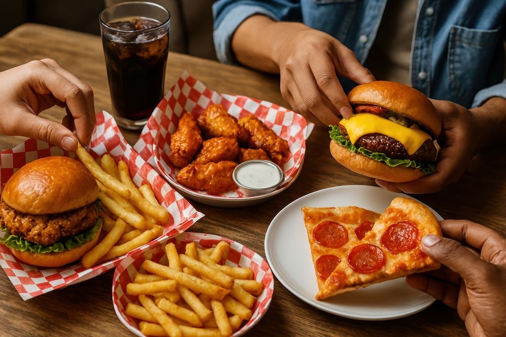 Delicious fast food feast | Free Photo - rawpixel