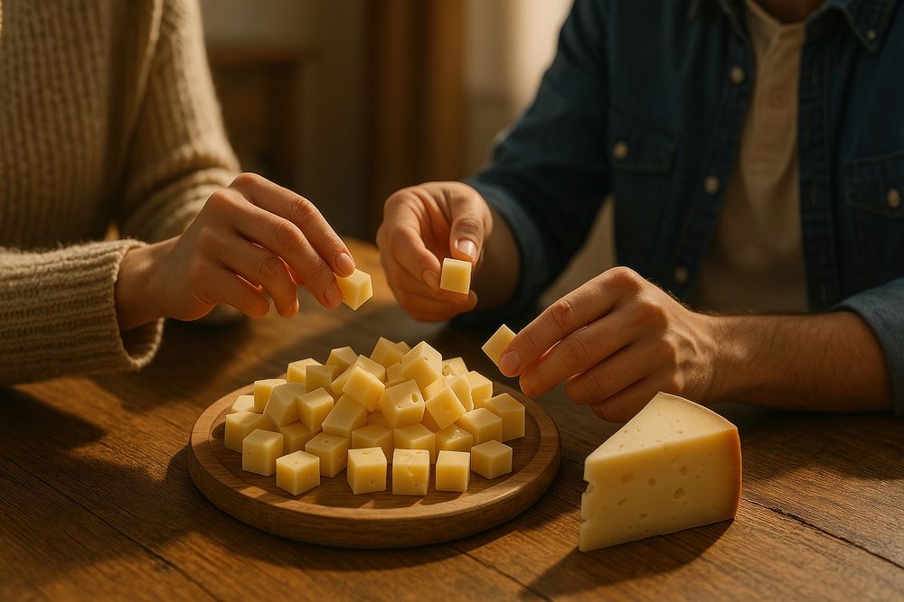 Hands sharing cheese cubes | Free Photo - rawpixel