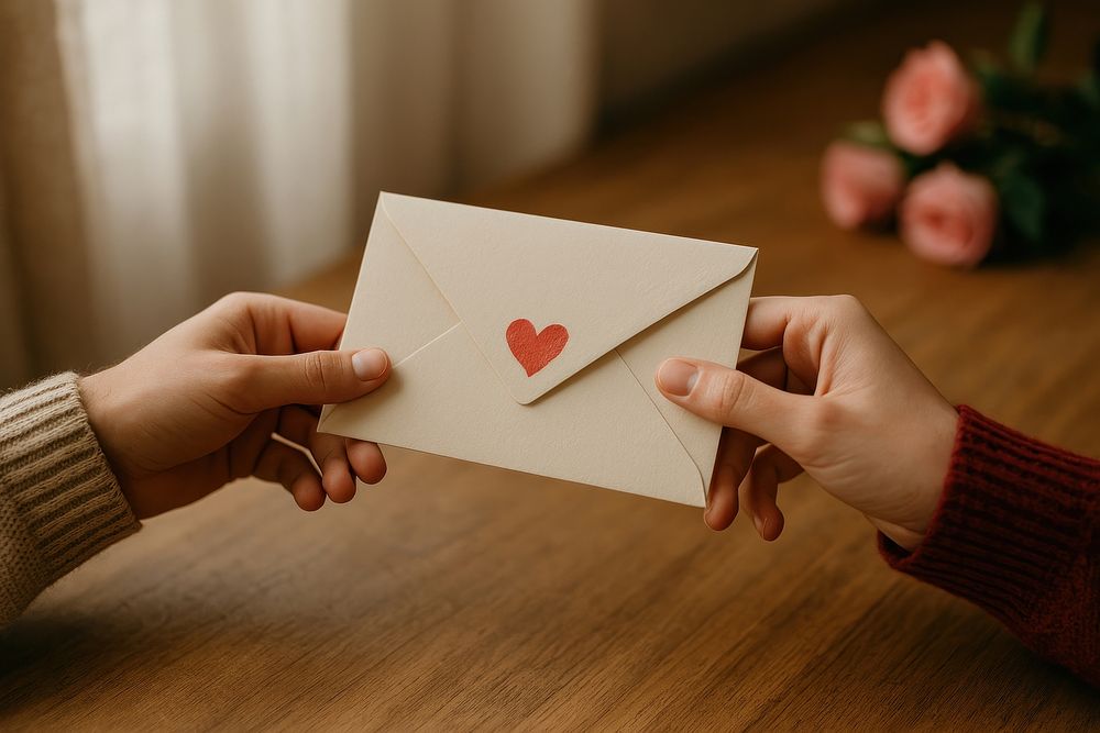 Romantic letter exchange gesture | Free Photo - rawpixel