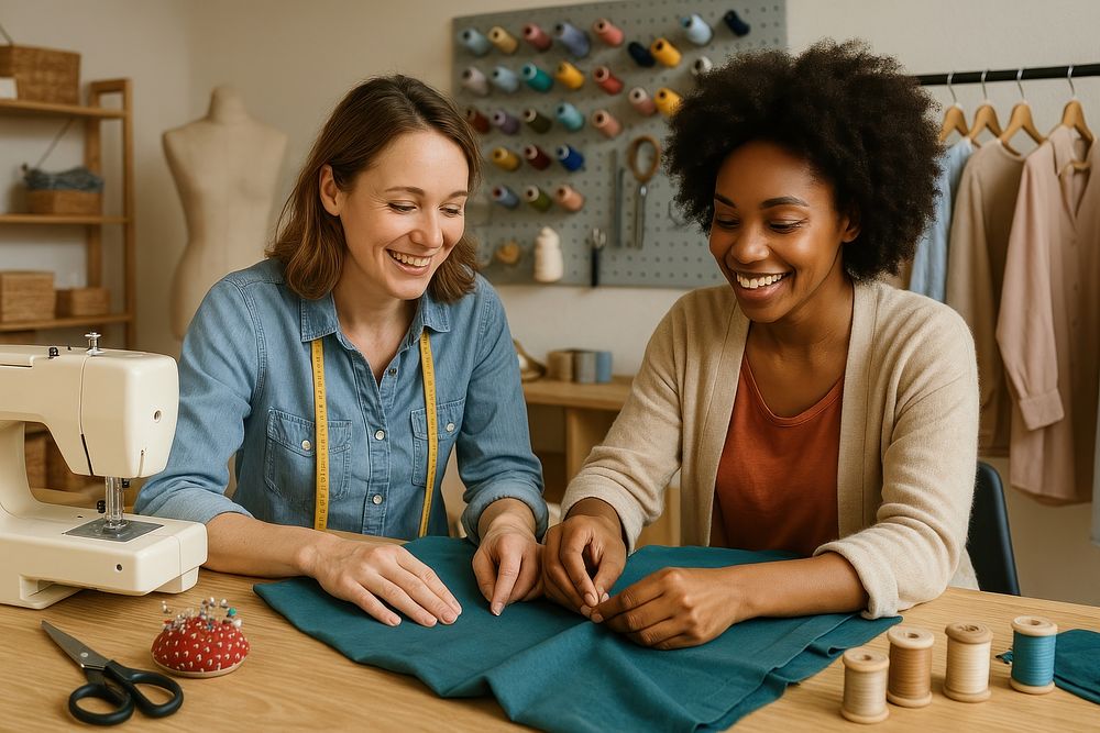 Creative sewing workshop smiles. | Free Photo - rawpixel