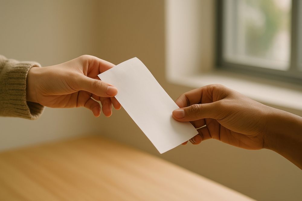 Hands exchanging blank paper | Free Photo - rawpixel