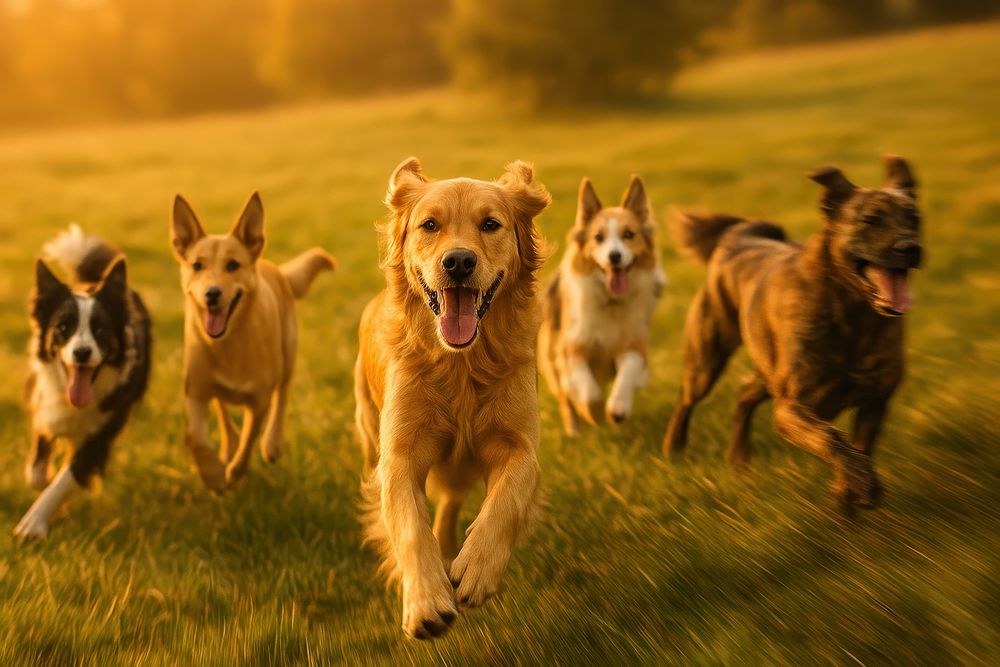 Joyful dogs running freely | Free Photo - rawpixel