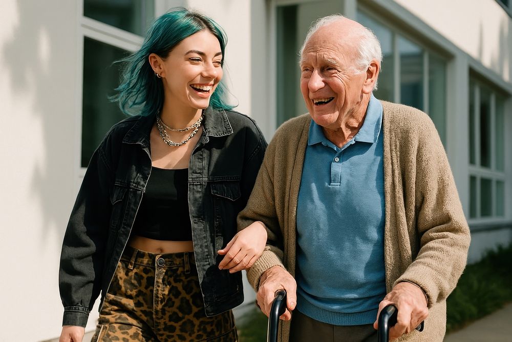 Joyful intergenerational outdoor walk | Free Photo - rawpixel