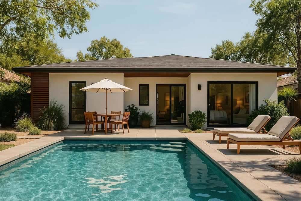 Modern serene backyard oasis | Free Photo - rawpixel