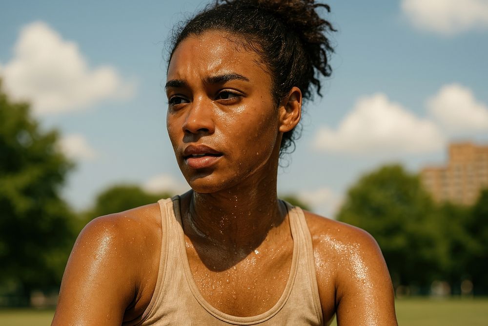 Determined athlete outdoor training. | Free Photo - rawpixel