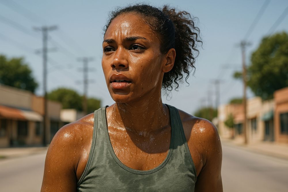 Determined athlete sweating outdoors. | Free Photo - rawpixel