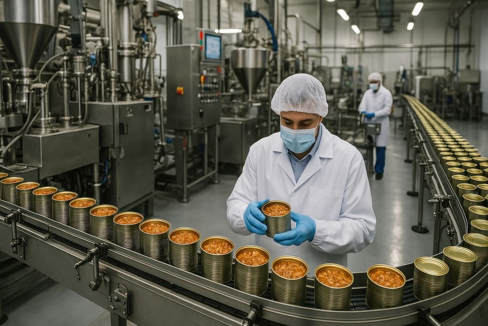Canned food production process. | Free Photo - rawpixel