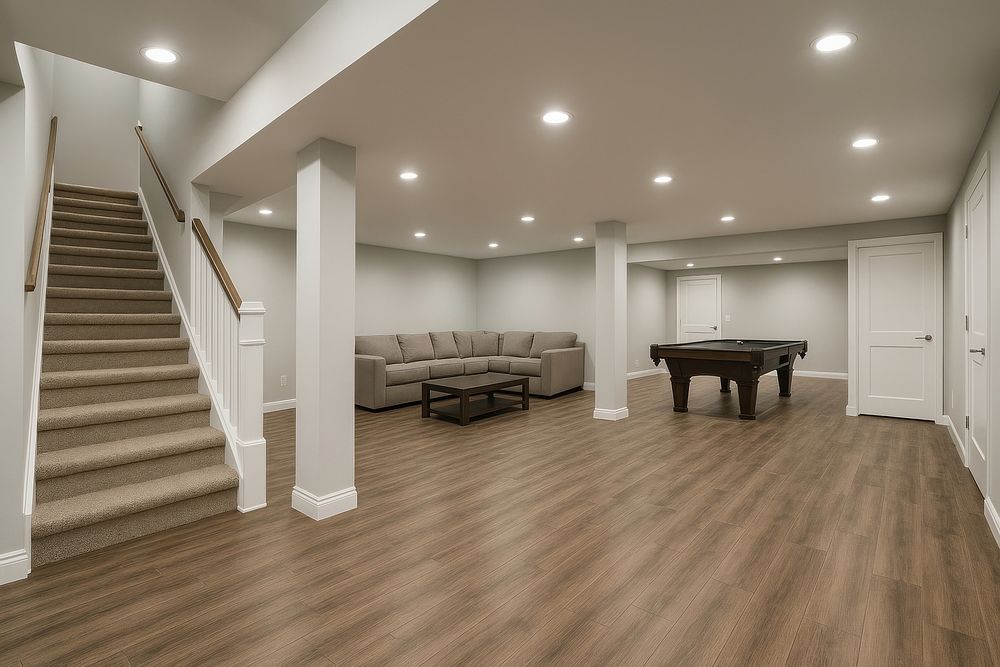 Modern spacious basement design. | Free Photo - rawpixel