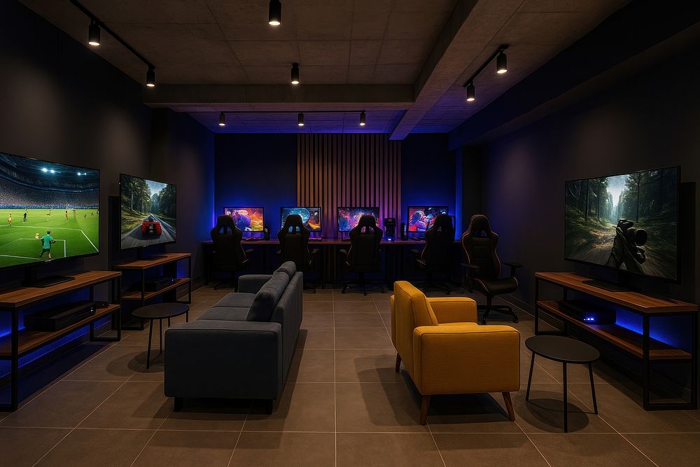 Modern gaming lounge setup | Free Photo - rawpixel