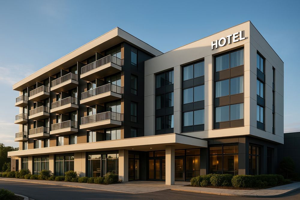 Modern hotel exterior architecture | Free Photo - rawpixel