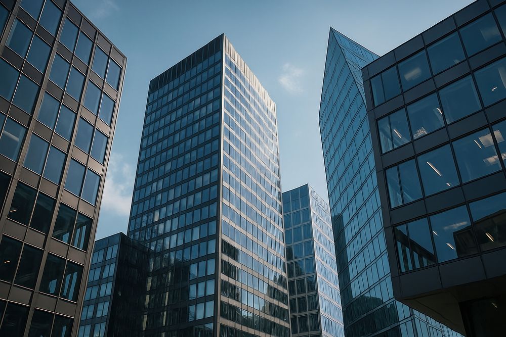 Modern urban architectural skyscrapers skyline. | Free Photo - rawpixel