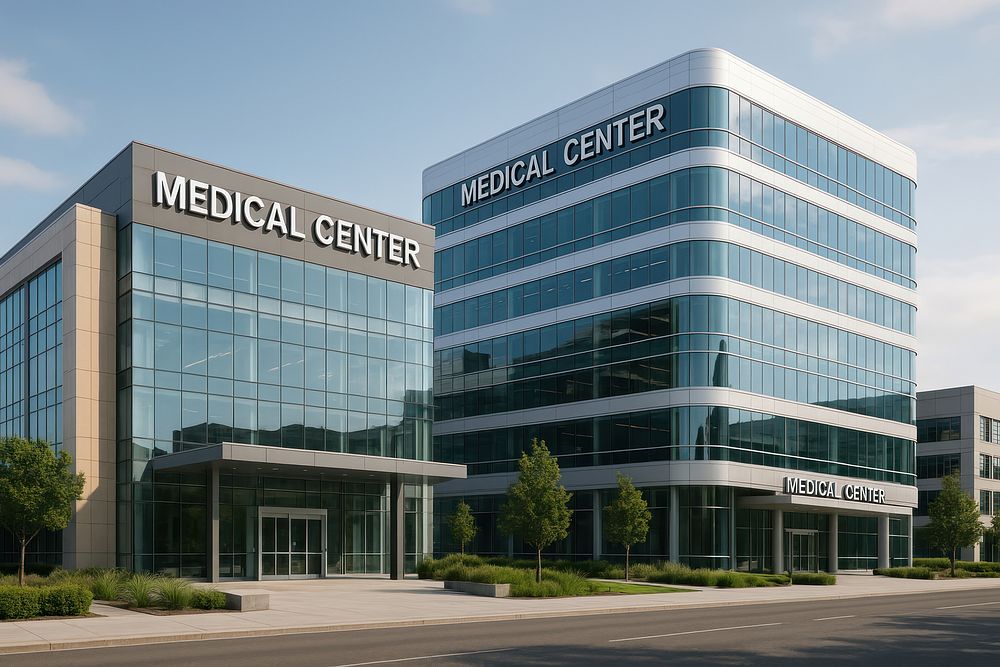 Modern medical center architecture. | Free Photo - rawpixel