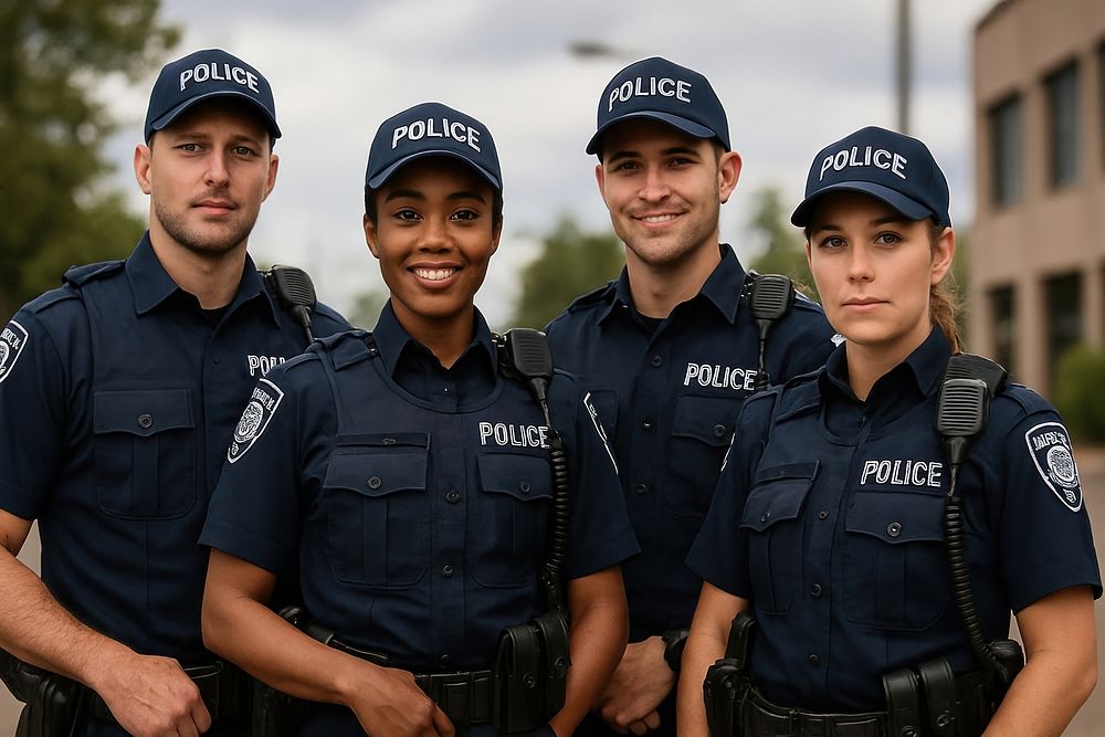 Diverse police officers smiling confidently. | Free Photo - rawpixel
