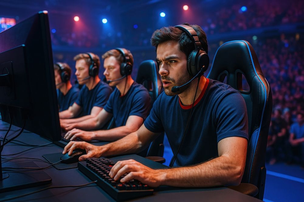 Focused gamers in intense competition | Free Photo - rawpixel