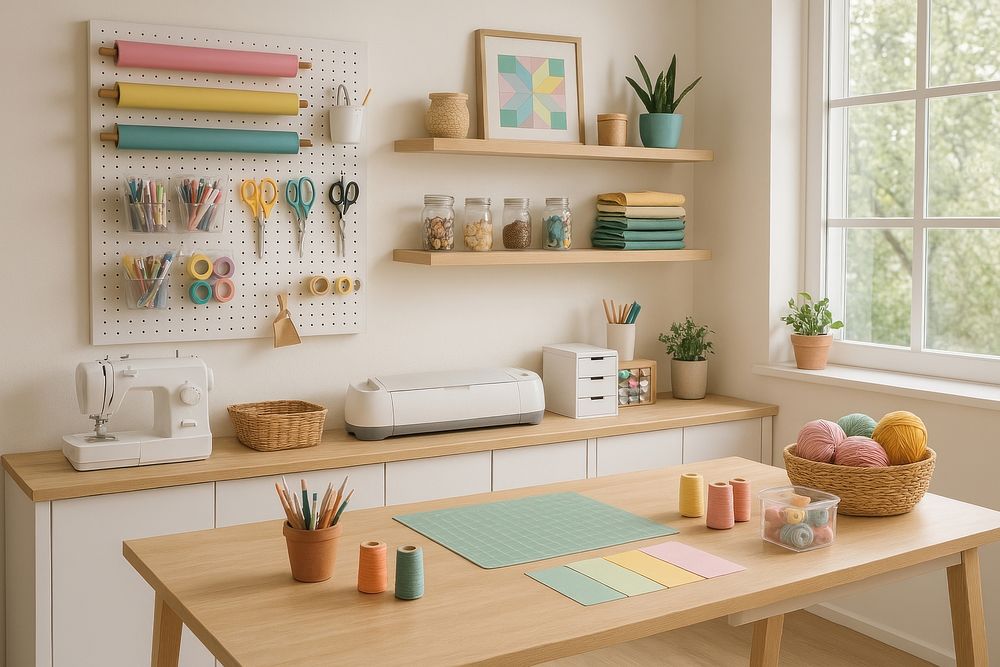 Cozy craft room organization inspiration. | Free Photo - rawpixel
