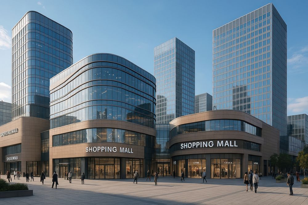 Modern urban shopping center architecture. | Free Photo - rawpixel