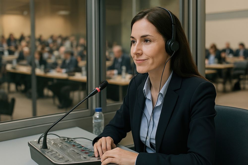 Professional interpreter at work | Free Photo - rawpixel