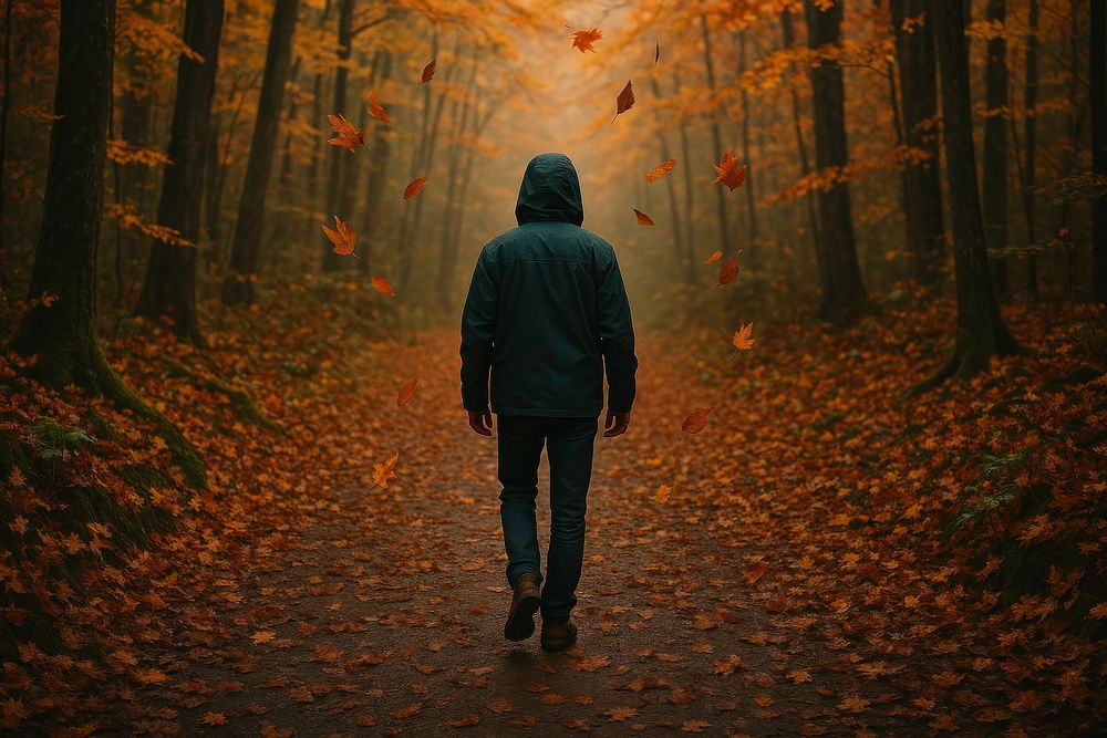 Solitary autumn forest walk | Free Photo - rawpixel
