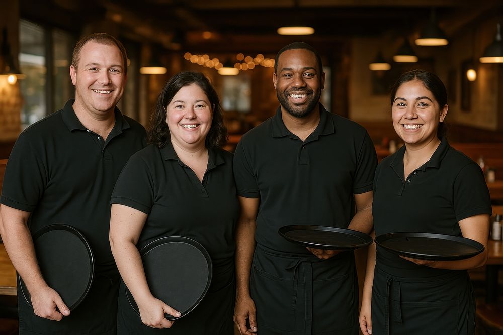 Smiling restaurant staff team. | Free Photo - rawpixel