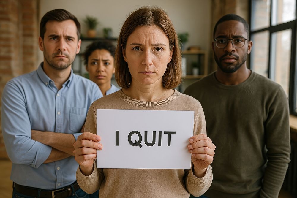 Resignation, diverse team, workplace emotions. | Free Photo - rawpixel