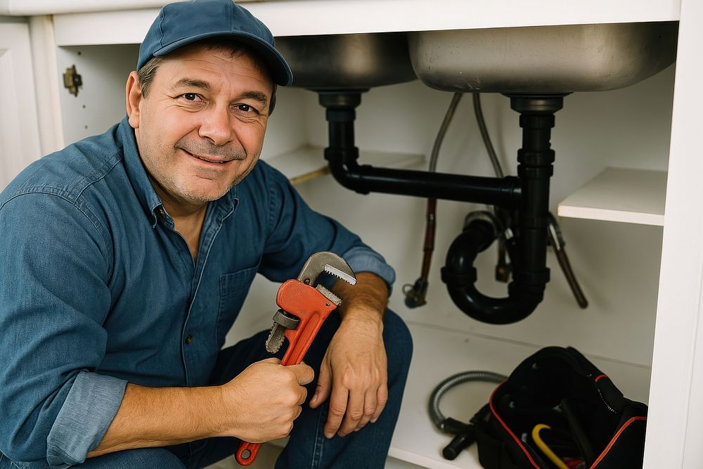 Plumber fixing kitchen sink. | Free Photo - rawpixel