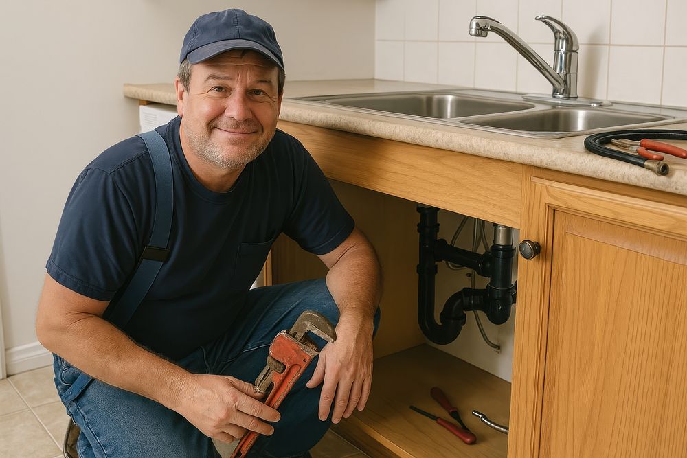Plumber fixing kitchen sink. | Free Photo - rawpixel