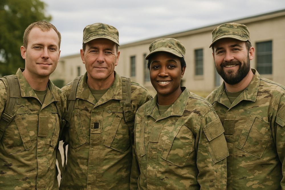 Diverse military team smiling | Free Photo - rawpixel