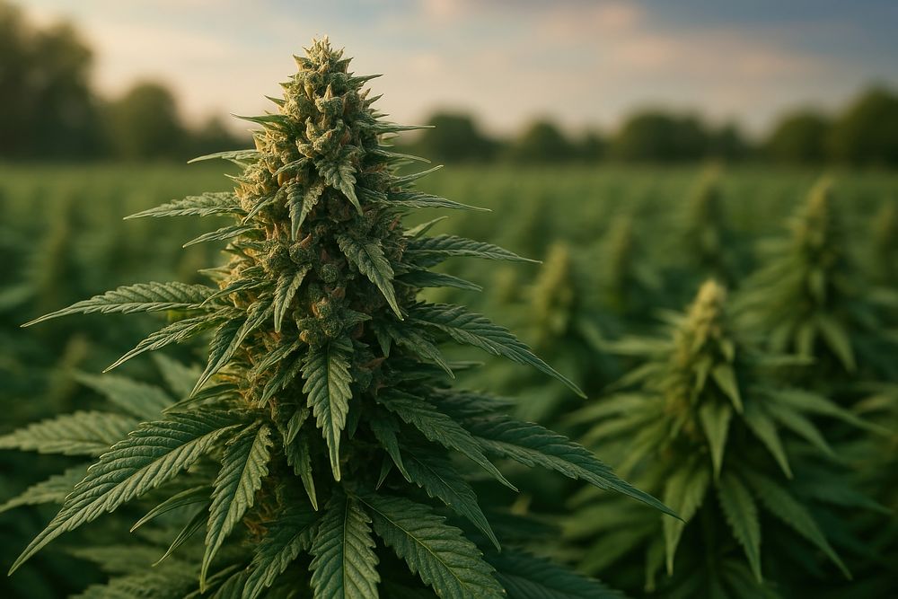 Lush cannabis field sunset | Free Photo - rawpixel